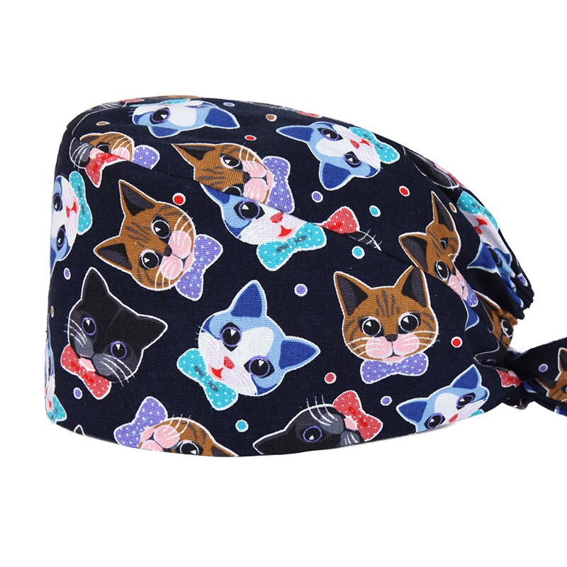Cartoon Kitten Print Cap Mode Katoen Arts Cap Verp... – Grandado