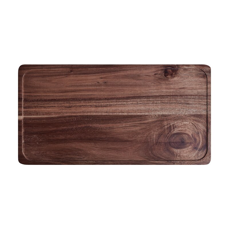 Retro Wooden Storage Trays Pan Plate Fruit Dishes Saucer Tea Tray ...