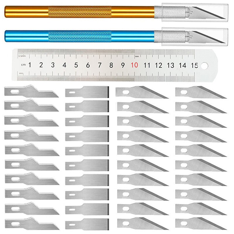 Non-Slip Metal Scalpel Knife Tools Kit Cutter Engr... – Vicedeal