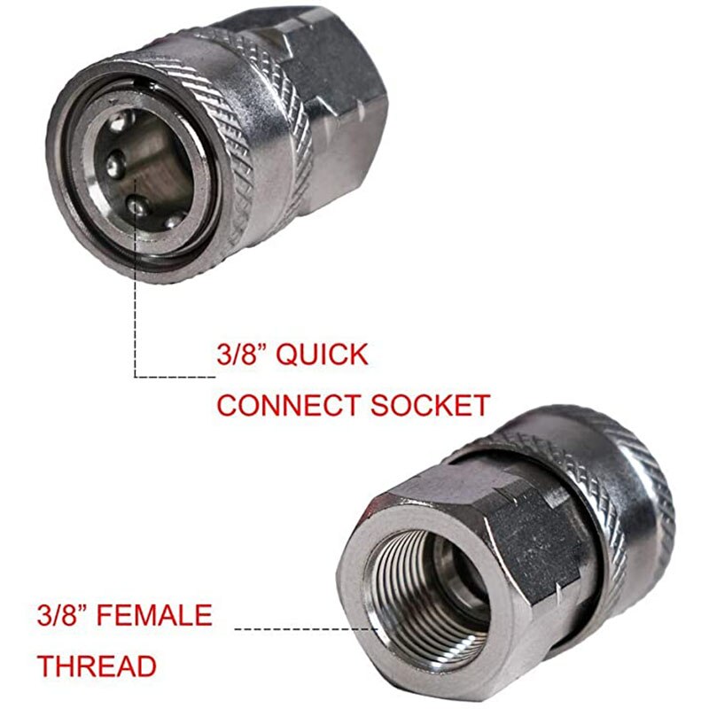 3/8 Inch Quick Connect Kit, Female Fitting, Stainl... – Grandado