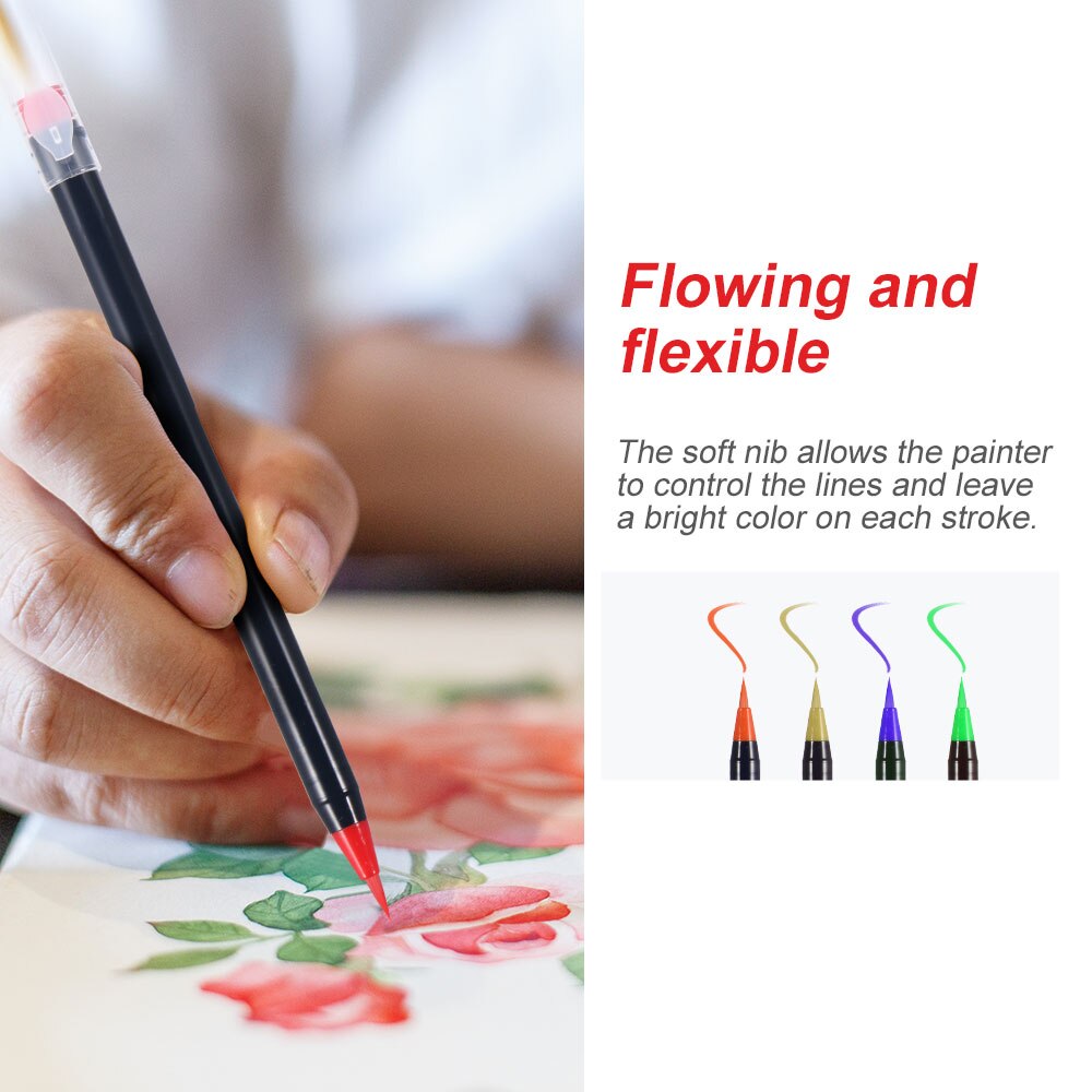 3298662 20 Color Watercolor Pen Painting Coloring ... – Vicedeal