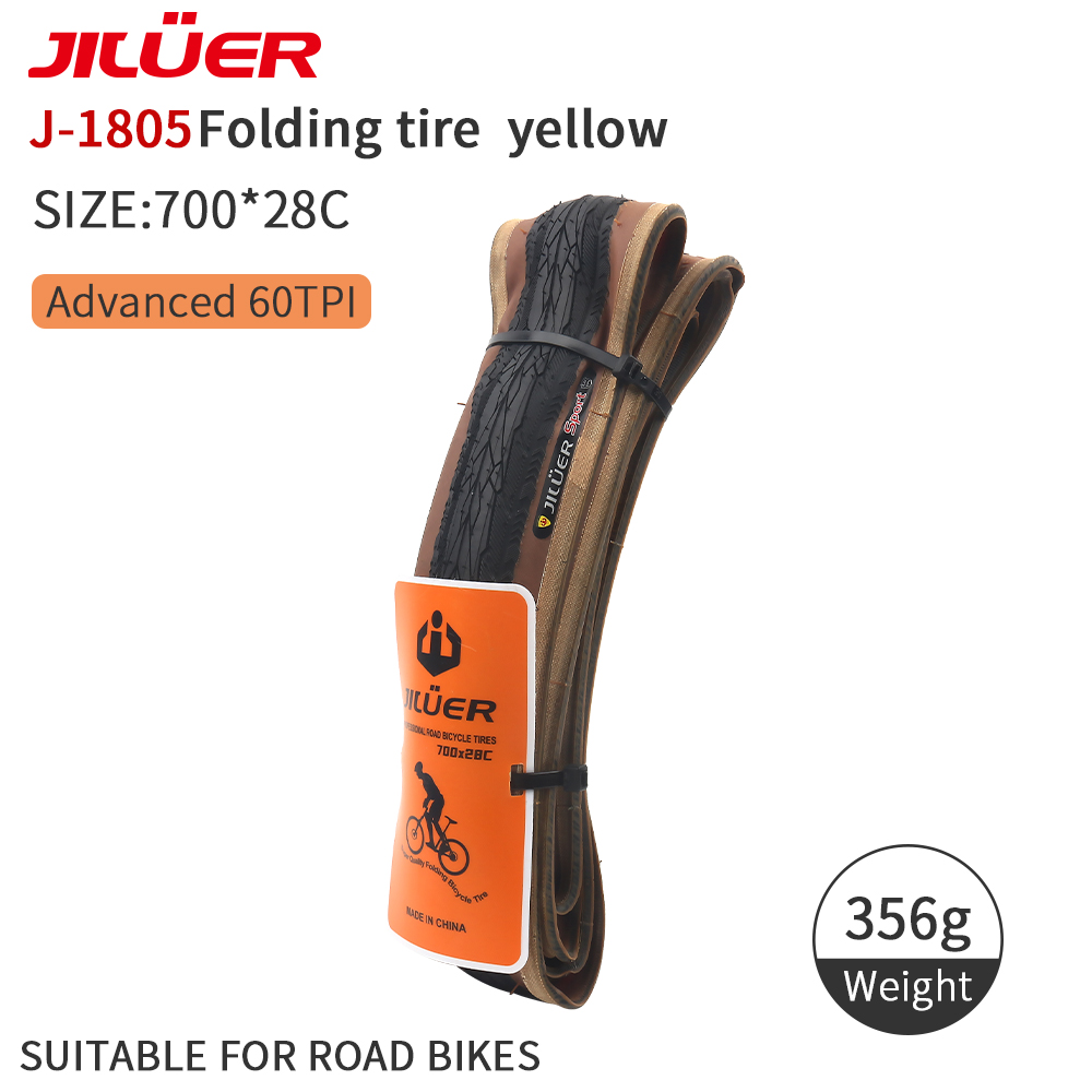 JILUER Road Bike Tire 700X28C/700X25C 60TPI Black ... – Grandado