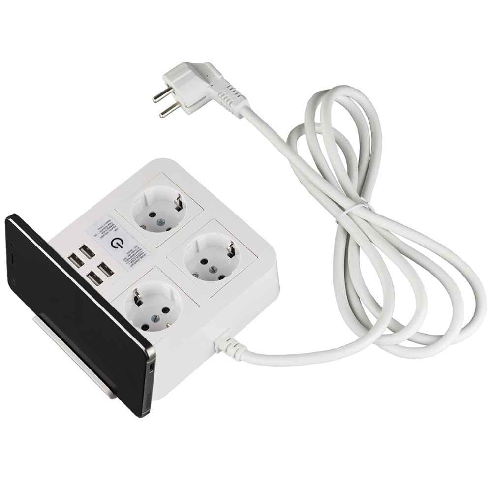 Power Strip Portable Extension Socket With 4 Usb P Vicedeal