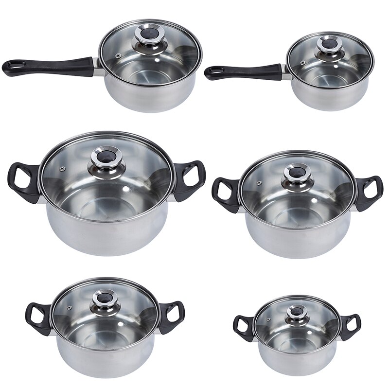 6 Stks/set Roestvrijstalen Keuken Pannenset Kookpo... – Grandado