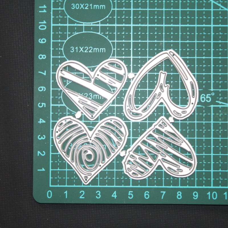 Love Heart Shapes Metal Cutting Dies Stencil Scrap... – Grandado
