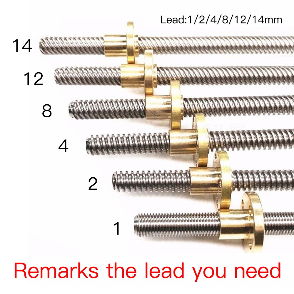 T-Type Screw T8 Screw Stepper Motor Screw 3D Print... – Grandado