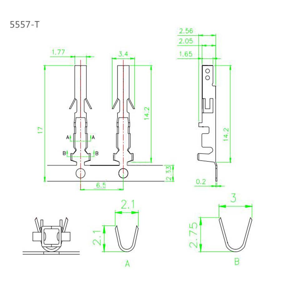 50 pcs Crimp Terminal 5556-RT 5558-PT Voor Connect... – Grandado