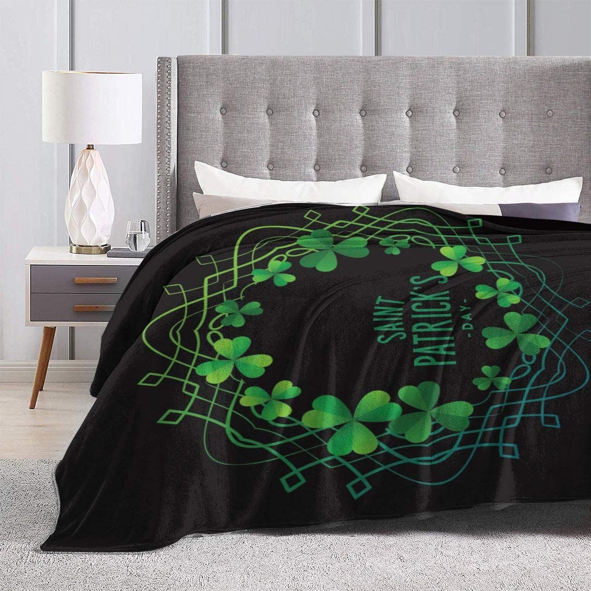 Stylish Saint Patrick Throw Blanket Suitable Ultra... – Grandado