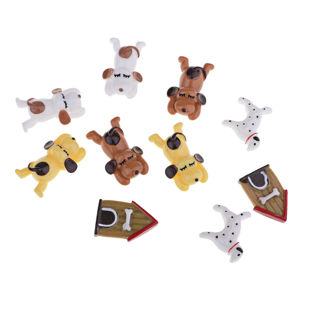 10pcs Mini Dog House Resin Flatback Dollhouse Mini... – Grandado