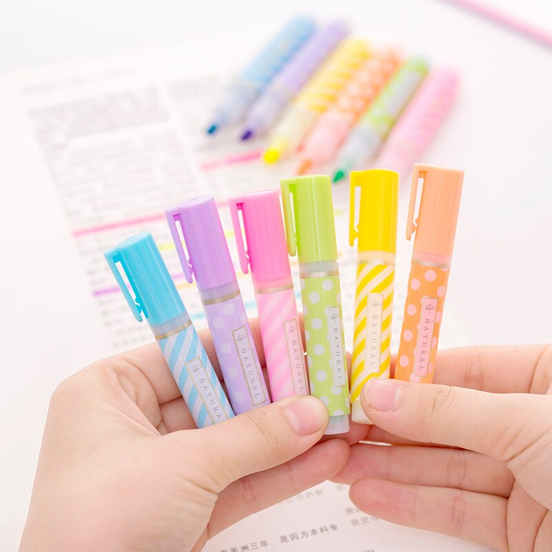 6 colors/pack Mini Spots Highlighter Pen Set Marke... – Vicedeal