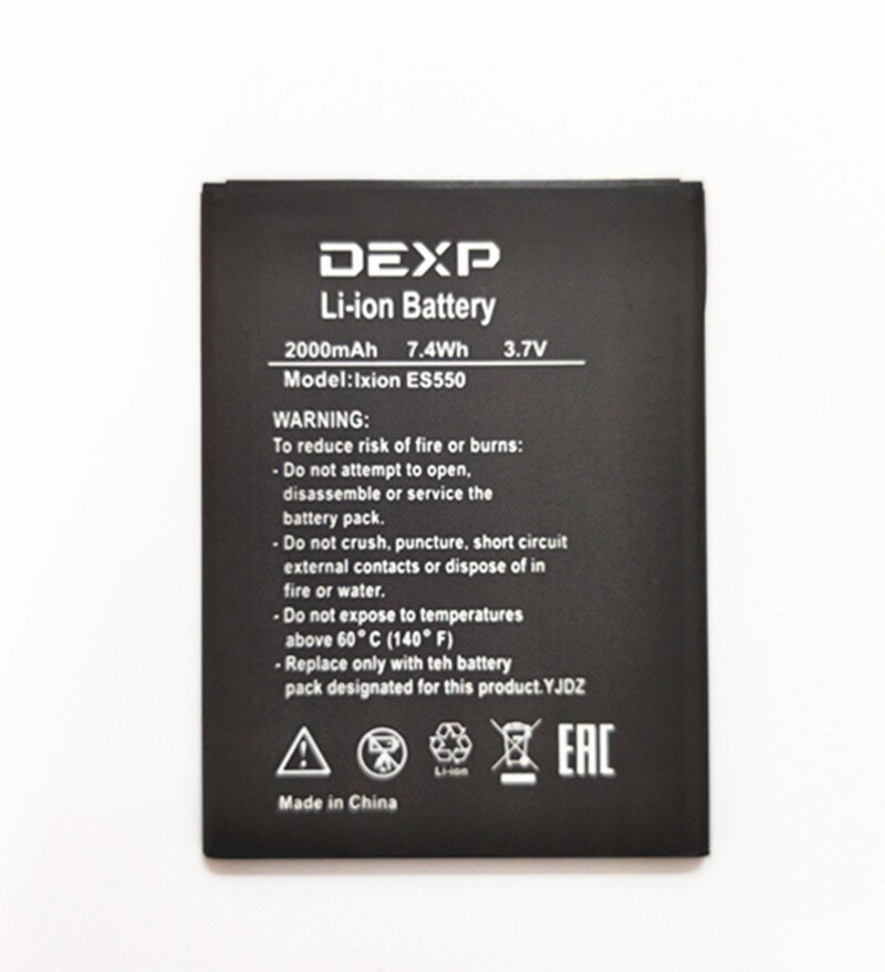 3.7V 7.4Wh 2000Mah Batterij Voor Dexp Ixion ES550 ... – Vicedeal