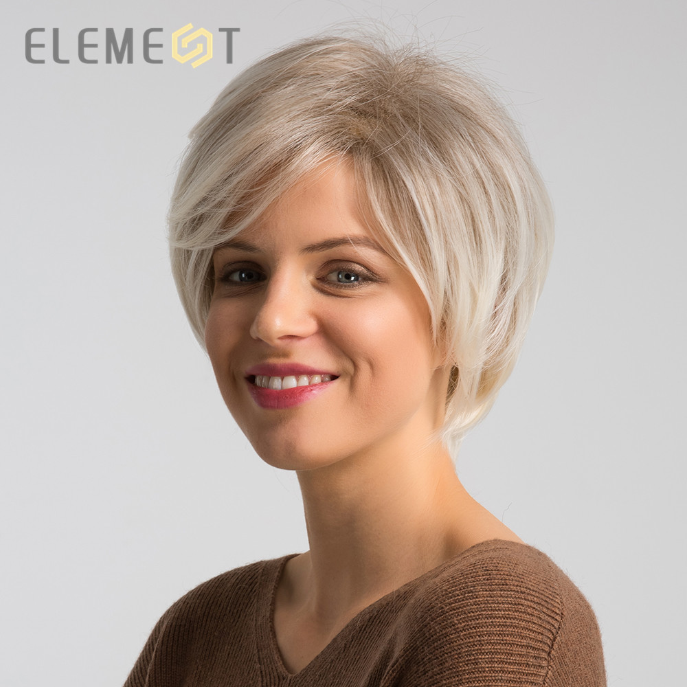ELEMENT 6 Inch Short Synthetic Wig for Women Left ... – Grandado