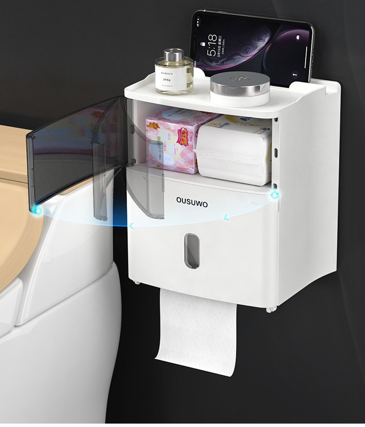 Toiletrolhouder Waterdicht Muurbevestiging Plank W... – Vicedeal