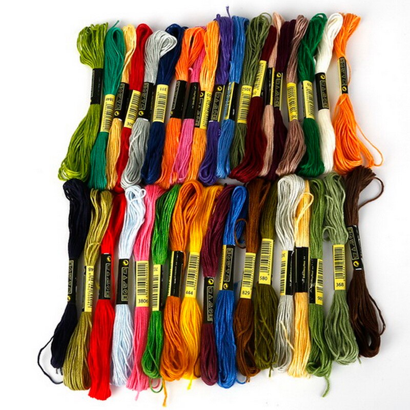 36pcs Multicolor Cross Stitch Threads Cotton Sewin... – Grandado