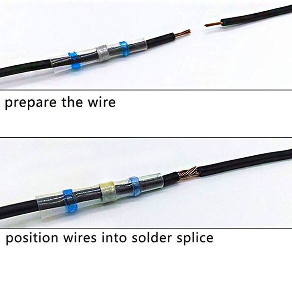 50PCS Blue Solder Seal Wire Connectors Heat Shrink... – Vicedeal