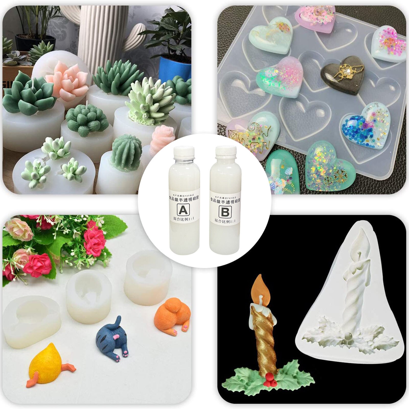 Silicone Mold Making Kit Translucent Silicone Rubb... – Grandado