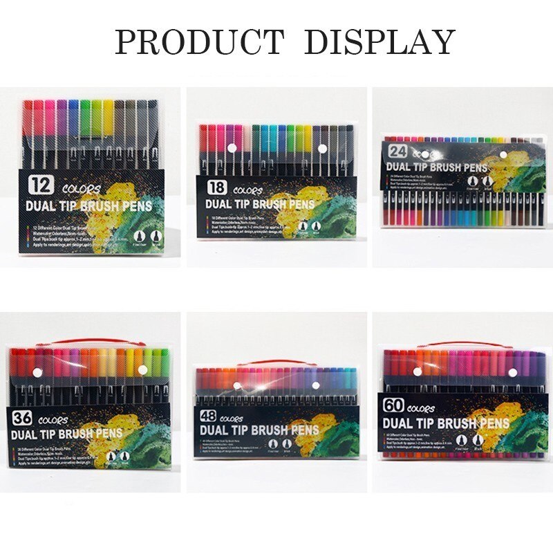 12/18/24/36/48/72/100 stk farver fineliner tegne p... – Vicedeal