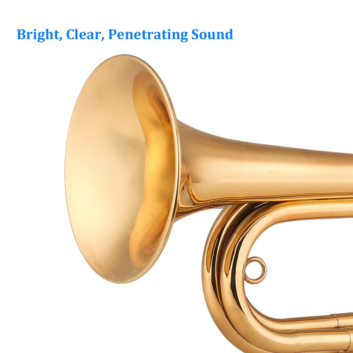 Muslady 13.5 Inch Brass Bugle Call Gold-Plated Tru... – Grandado