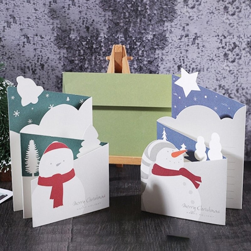 Tarjetas Pop-UP 3D de Santa para Navidad, tarjetas... – Grandado