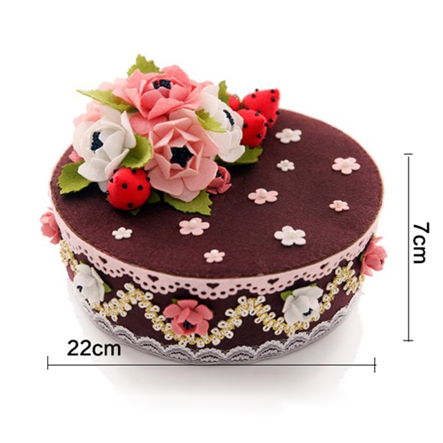 8 Styles DIY Felt Cloth Birthday Cake Box Handmade... – Grandado