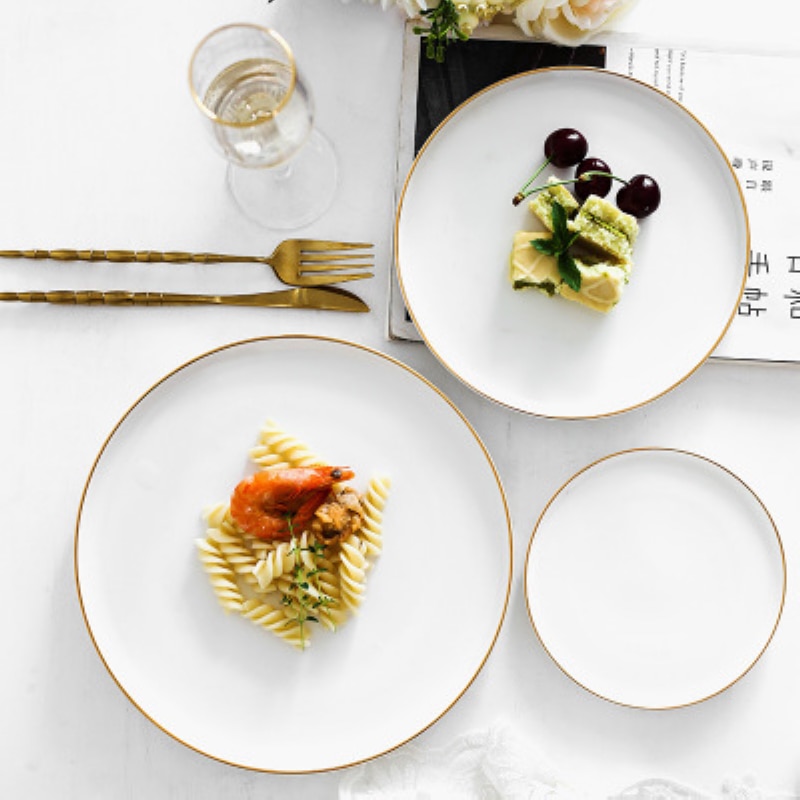 1PC Ceramic Dinner Plates Beef Flat Plate Tablewar... – Grandado