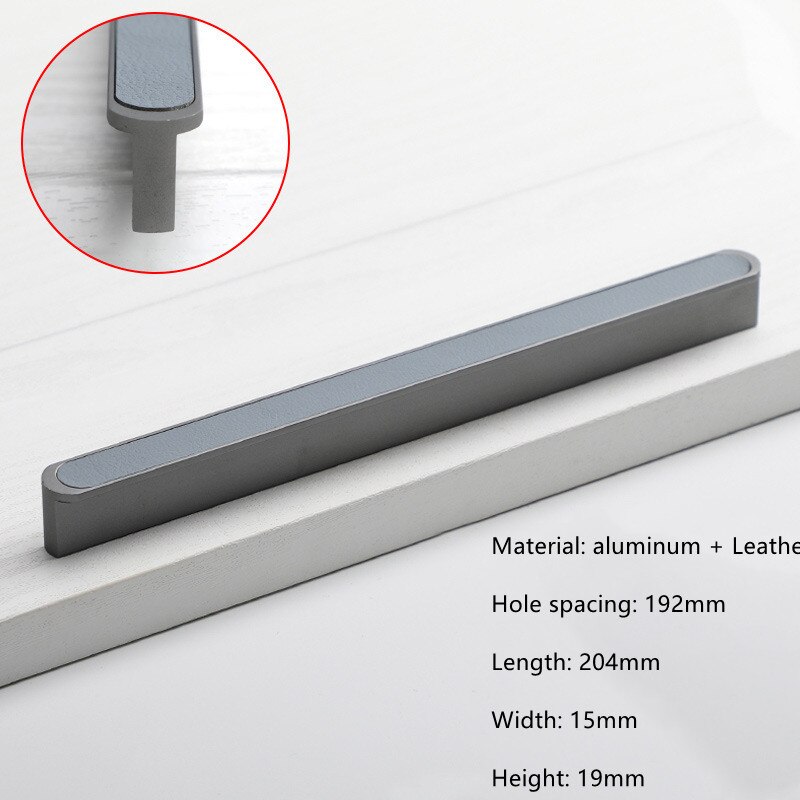 500mm Extended Grey Wardrobe Door Handle Simple Ki... – Grandado