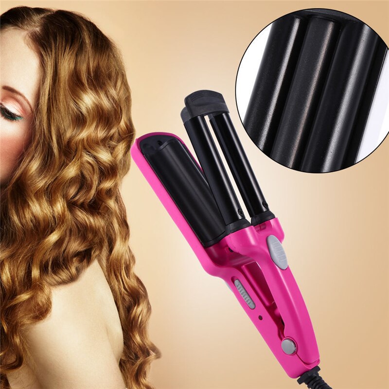 3 Barrels Ceramic Hair Curler Crimper Curling Iron... – Vicedeal