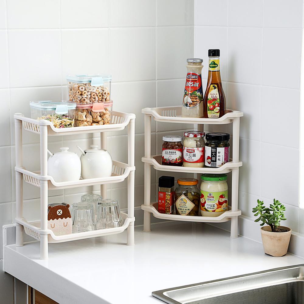 3 Layer Bathroom Shelf Organizer Corner Storage Ra... – Grandado