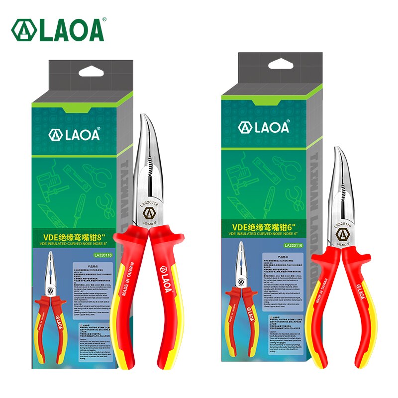 LAOA VDE 1000V Insulated Bent Nose Pliers Electric... – Vicedeal