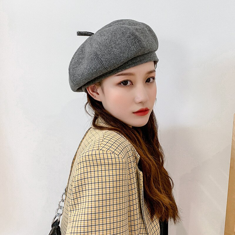 YQYXCY Hat Women Beret Autumn Winter Retro Octagon... – Grandado