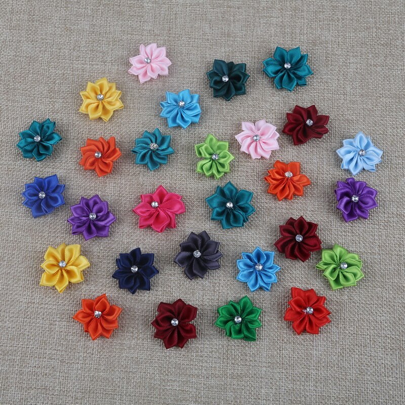 25Pcs Random Mixed Color Handmade Small Fabric Sat... – Grandado