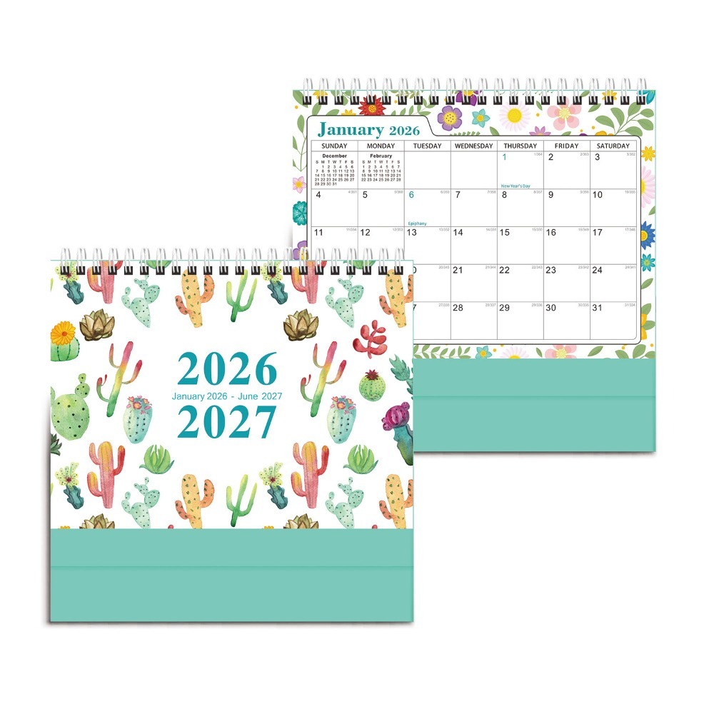 2026 Cactus Bureaukalender Kleine Staande Flip 202... – Vicedeal