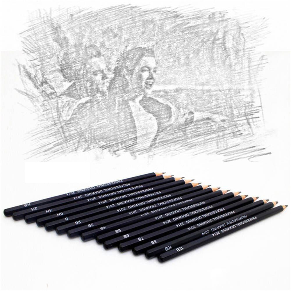 14pcs Sketch Drawing Writing Pencil Set Stationery... – Grandado