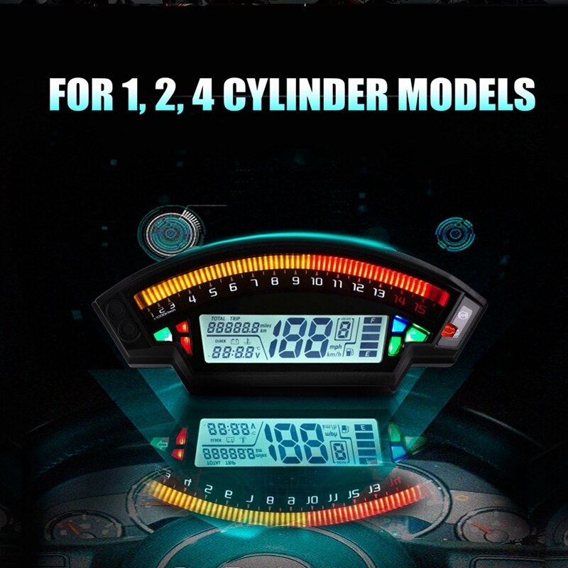 Universal Motorcycle LCD Digital Speeeter TFT Moto... – Grandado
