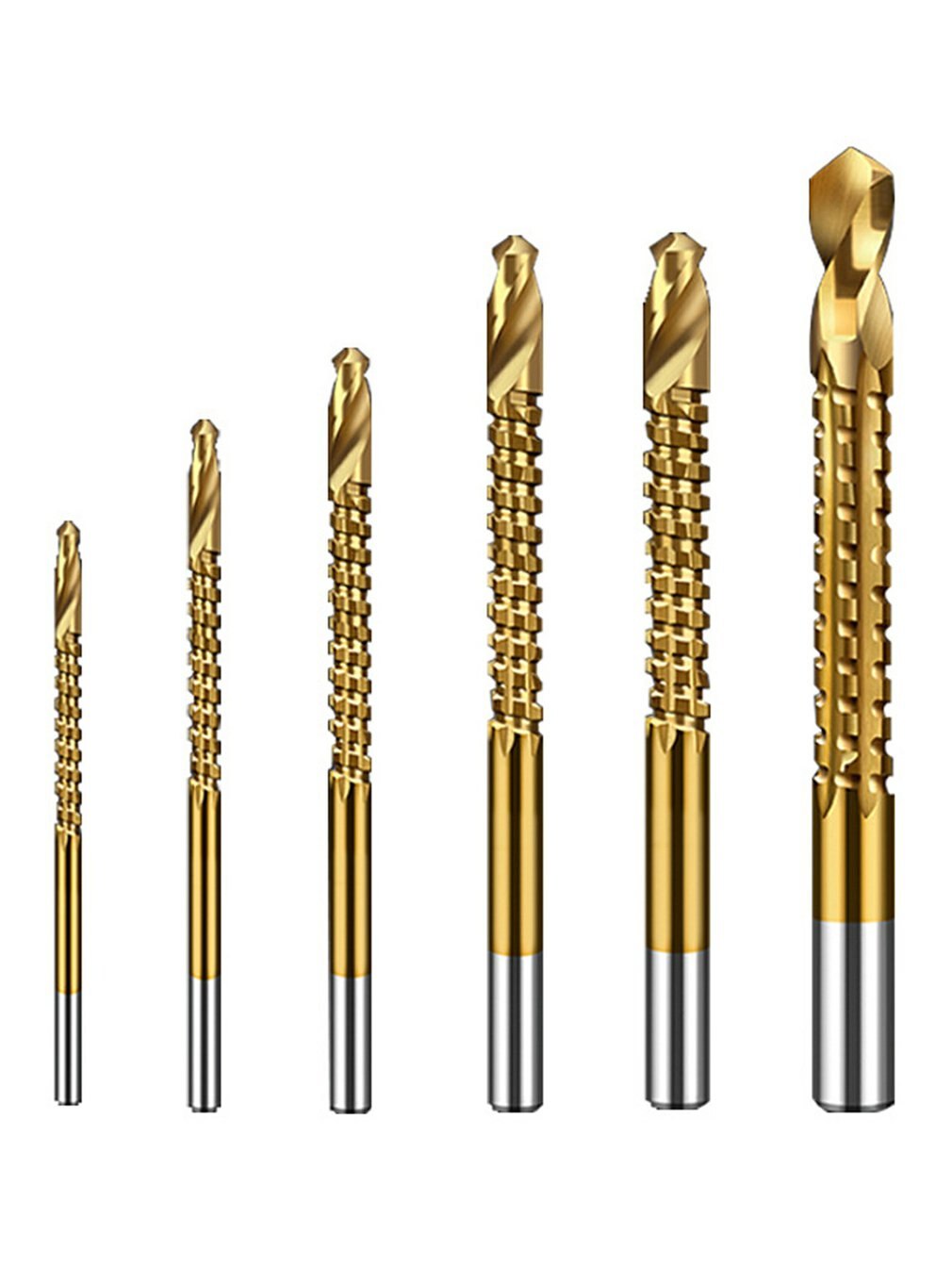 6Pcs Titanium Coated Boor Set Spiraal Schroef Metr... – Vicedeal