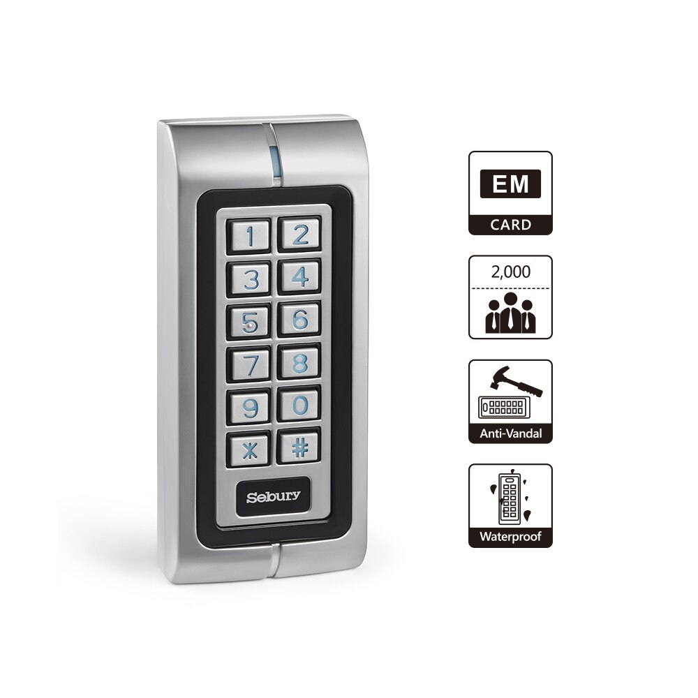 IP65 2000 users sebury gate opener door lock Metal... – Grandado