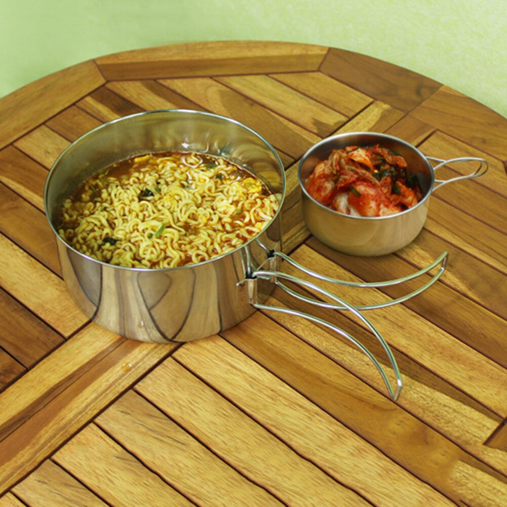 8x Stainless Steel Picnic Cooking Bowl Pots Outdoo... – Vicedeal