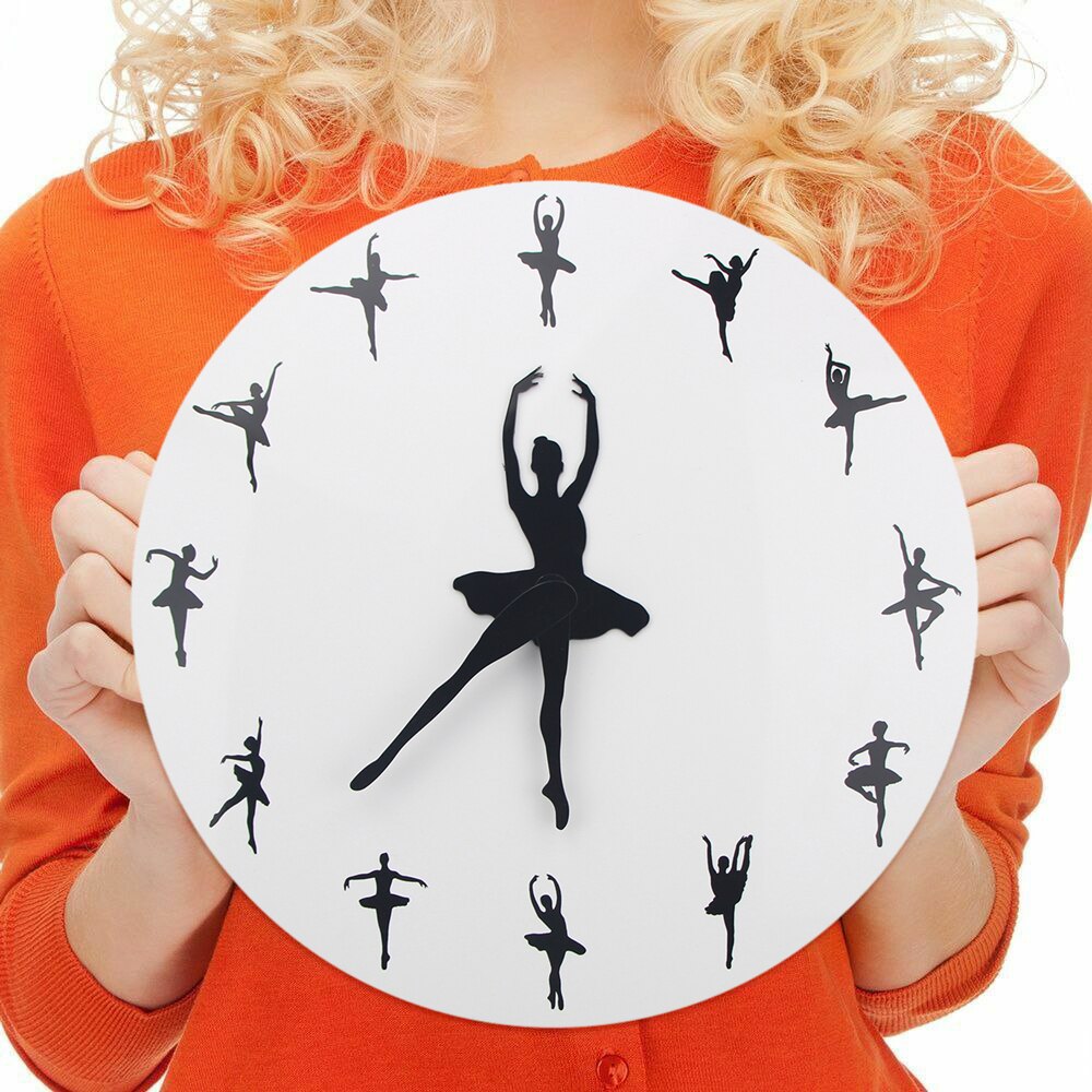 Ballet Time Wall Clock Ballerina Wall Clock Yoga P... – Grandado