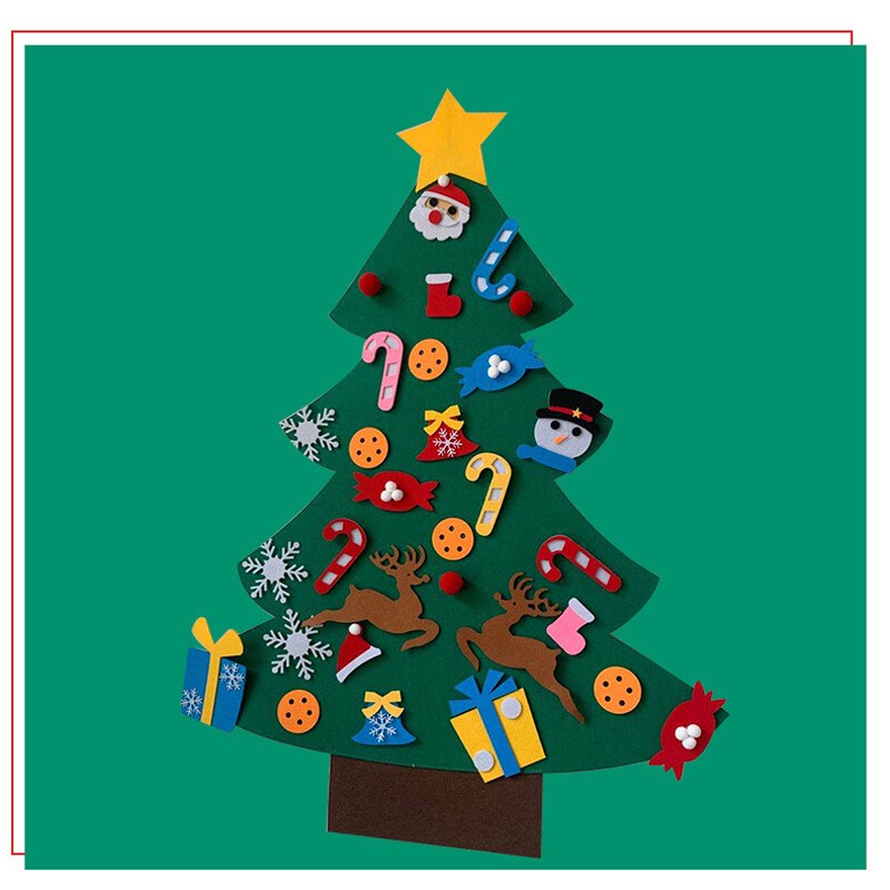 Kids DIY Felt Christmas Tree with Ornaments Childr... – Grandado