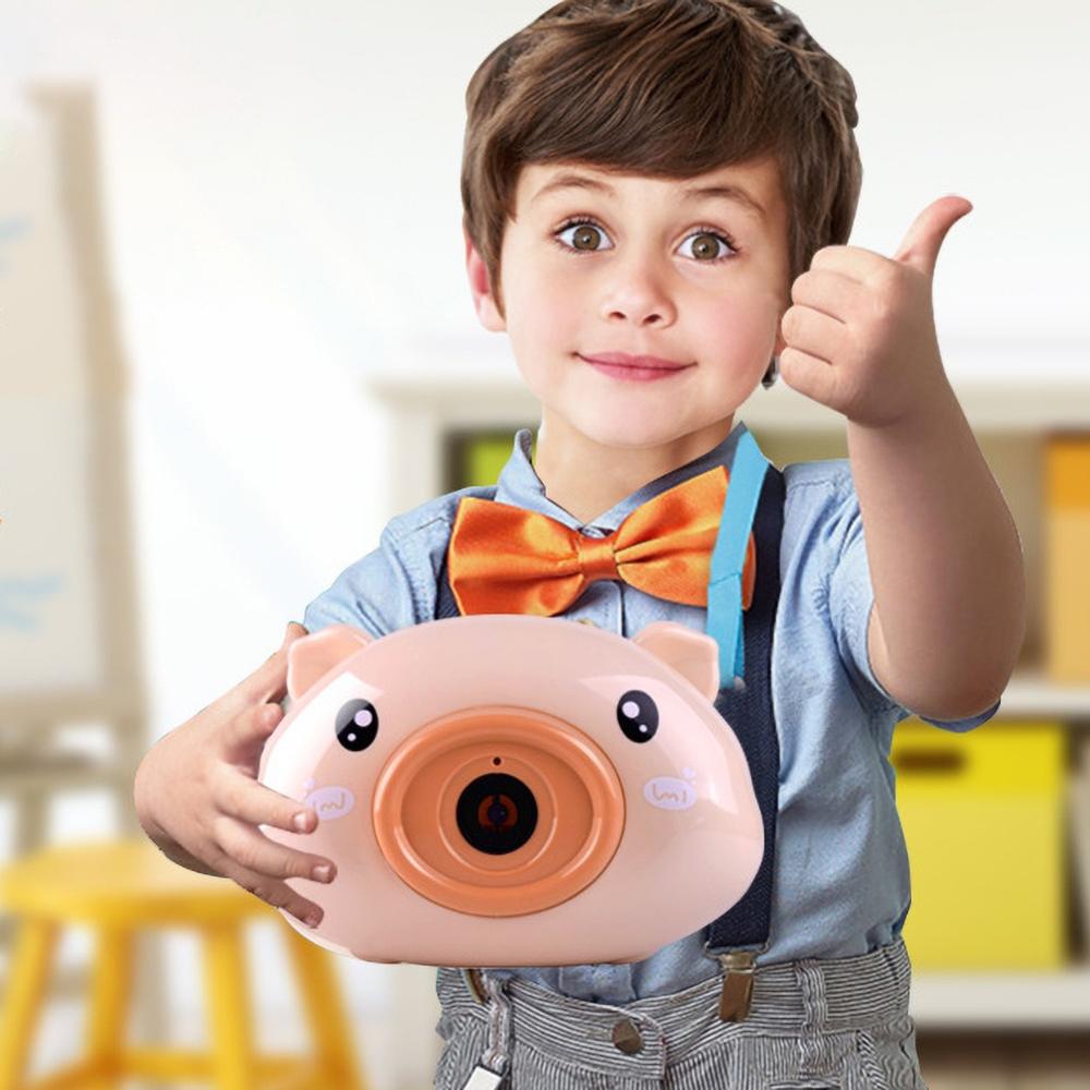 Kid Cute Pig Camera Shape Light Music Automatic Bu... – Grandado