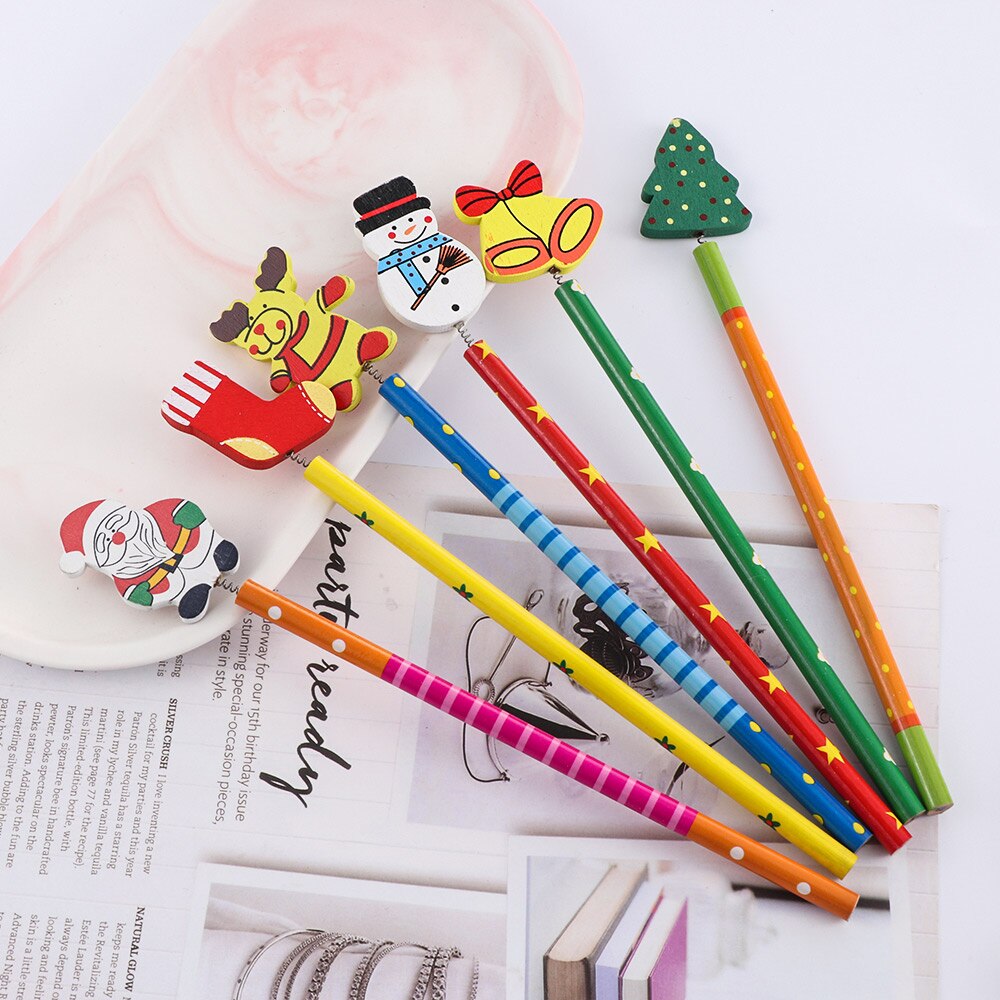 3/5Pcs Color Random Christmas Pencils Santa Claus ... – Grandado