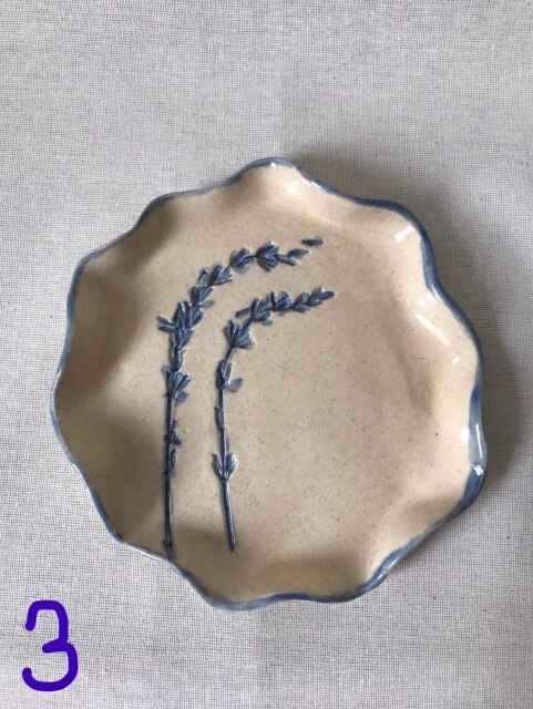 Ceramic Jewelry Plate - Flower Pattern Plates Four... – Grandado