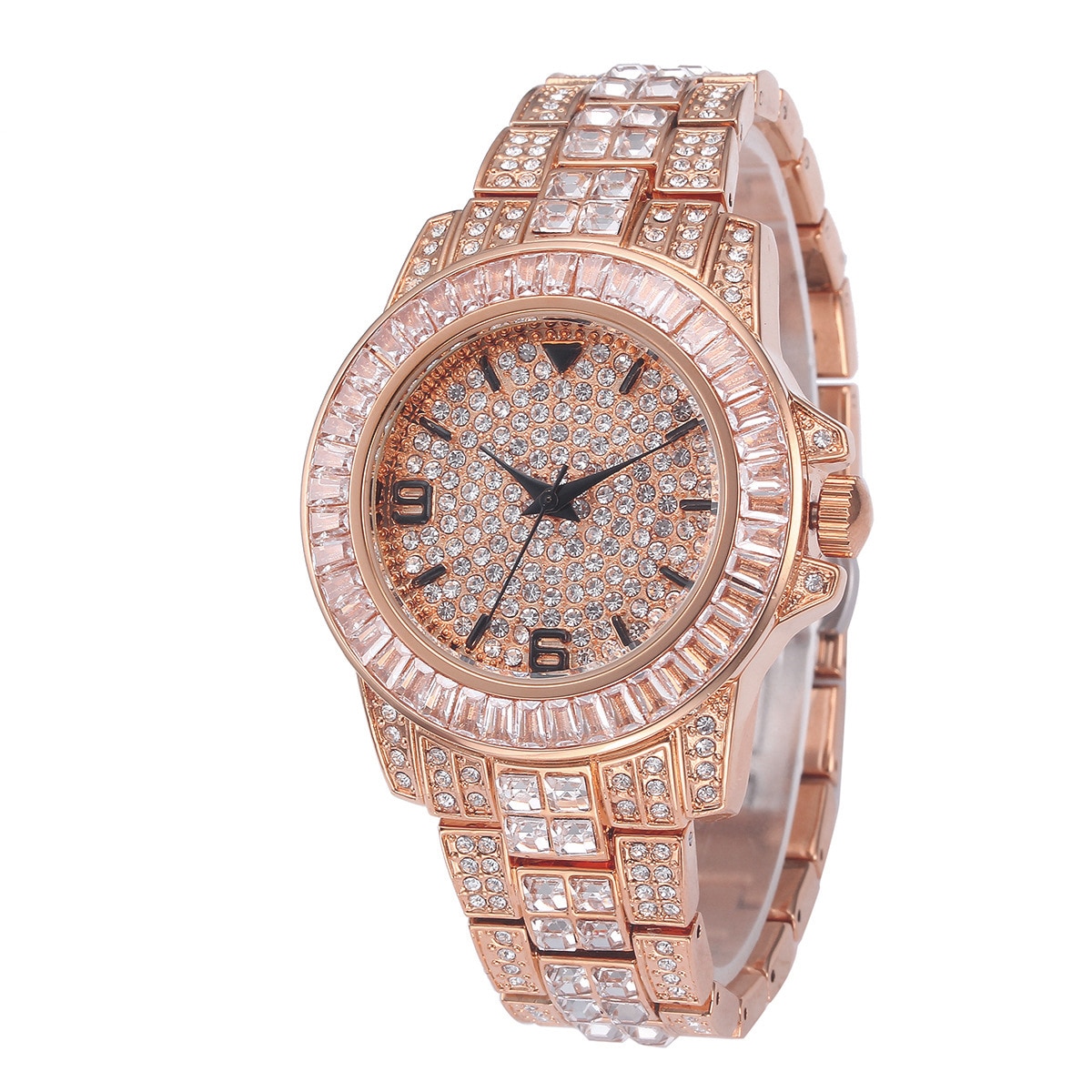 Luxury Bling Crystal Watch Gold Silver Color Ice O... – Grandado