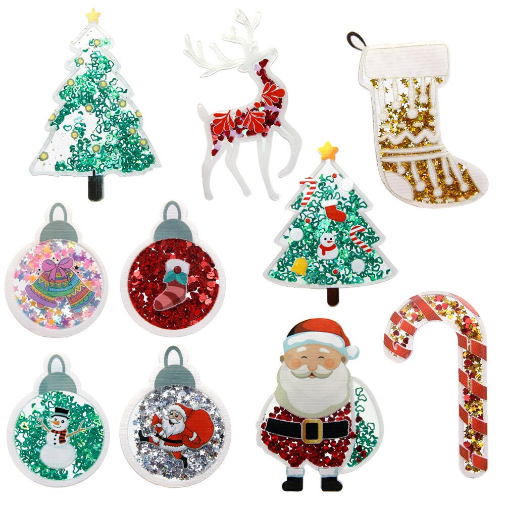 7Pcs Mermaid Kerst Snoep Thema Quicksand Paillette... – Vicedeal