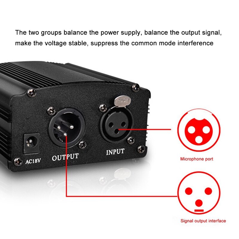 48V Dc Phantom Power Supply For Studio Recording C... – Grandado