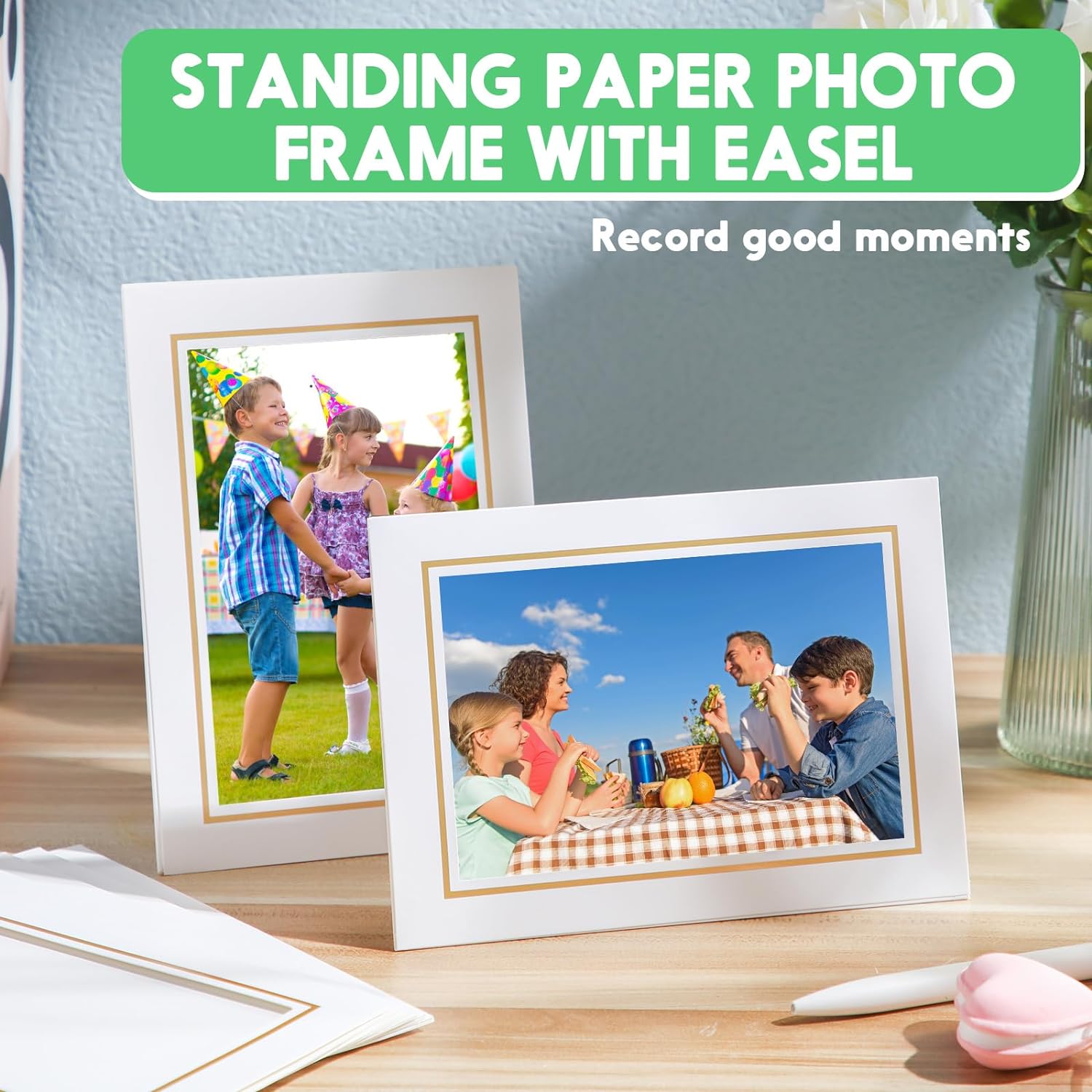 100 Pcs Paper Picture Frames with Easel 4 x 6 Inch... – Grandado