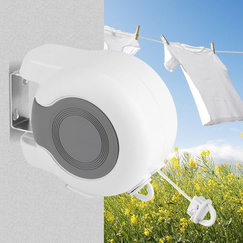 Clothes Line Wall-Mounted Retractable Double Cloth... – Grandado
