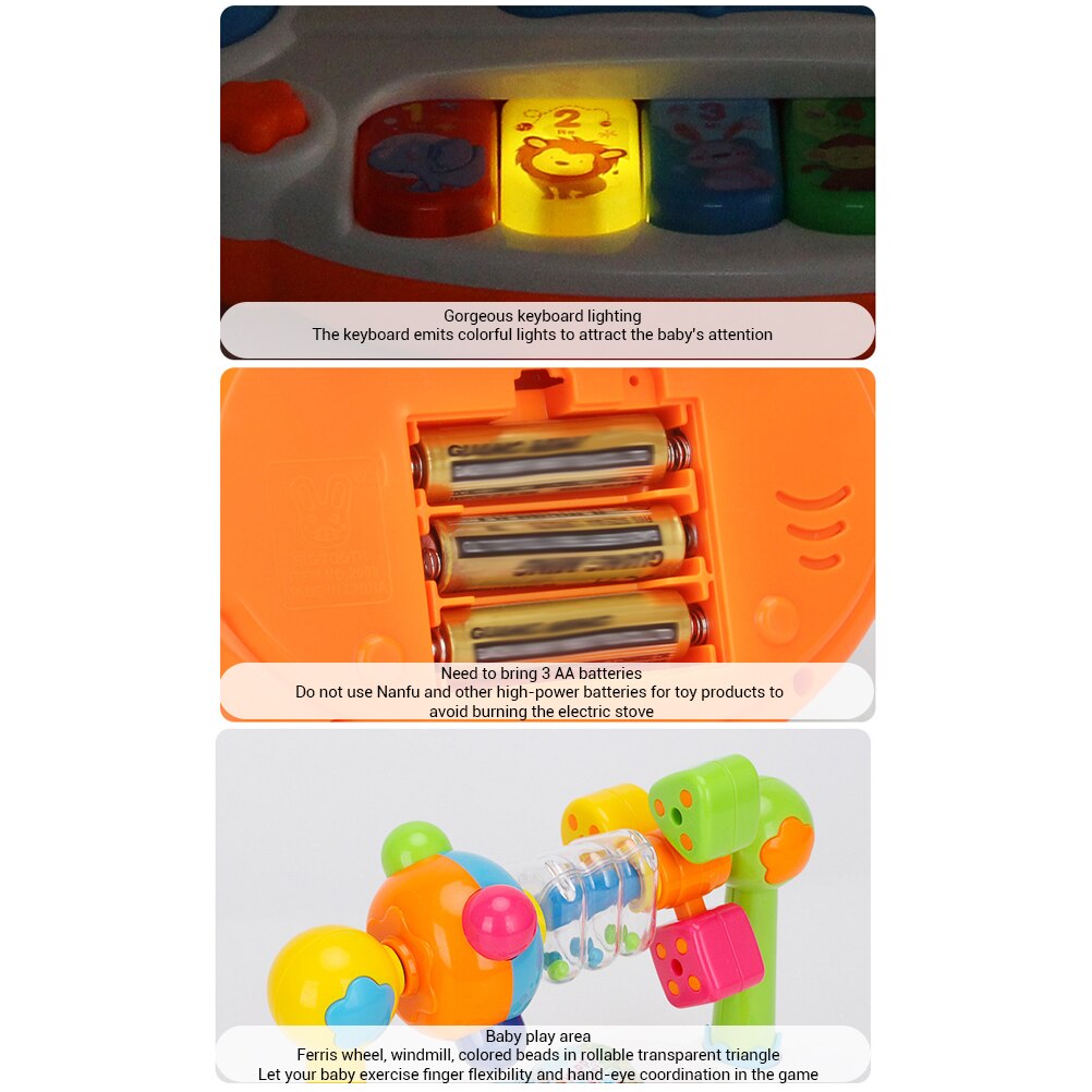 Baby Music Keyboard Toy With Music Light Music Toy... – Grandado