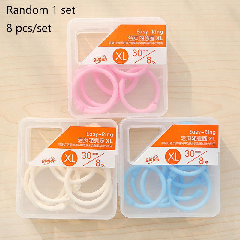 Creatieve Kleurrijke Plastic Boek Ringen Multifunc... – Grandado