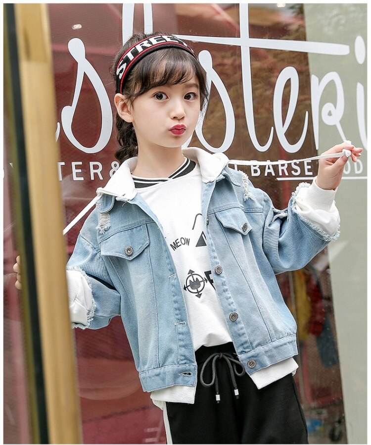 Girls Windbreaker Hooded Jacket For Child Clothing... – Grandado
